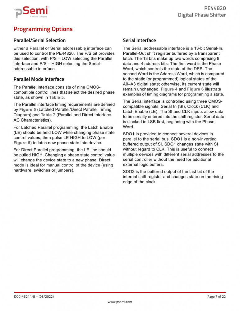 PE44820B-X datasheet page 7