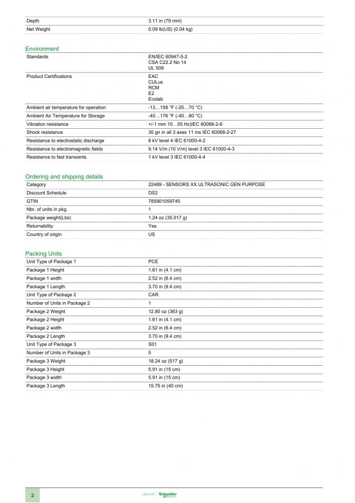 XXA18P1VM12 technical document page 2