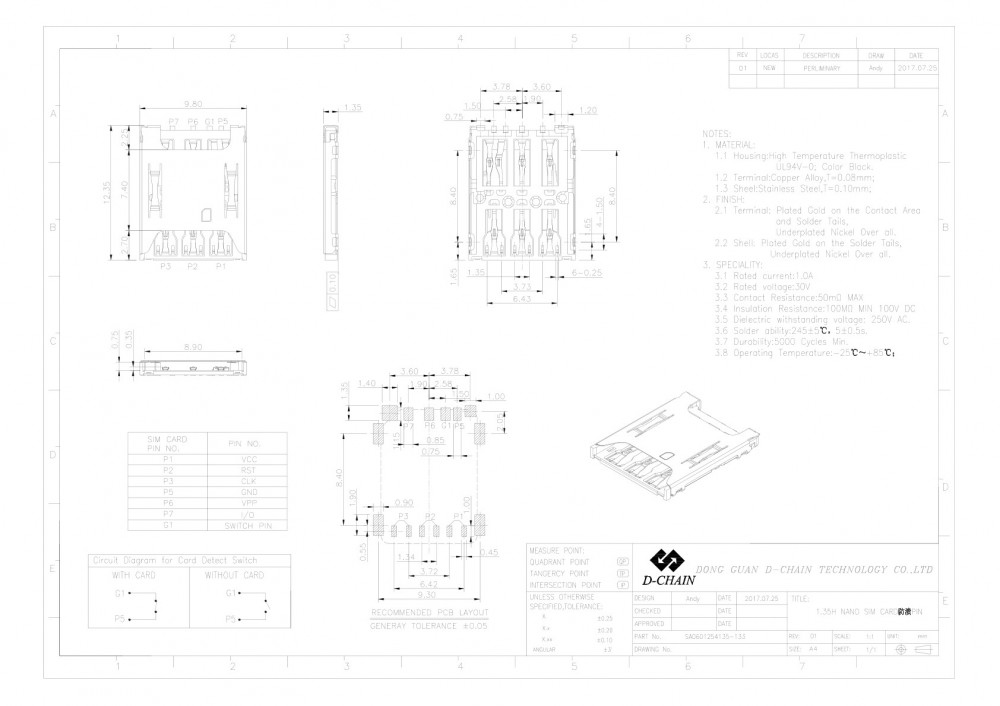 SA0601254135-133 technical drawing page 1