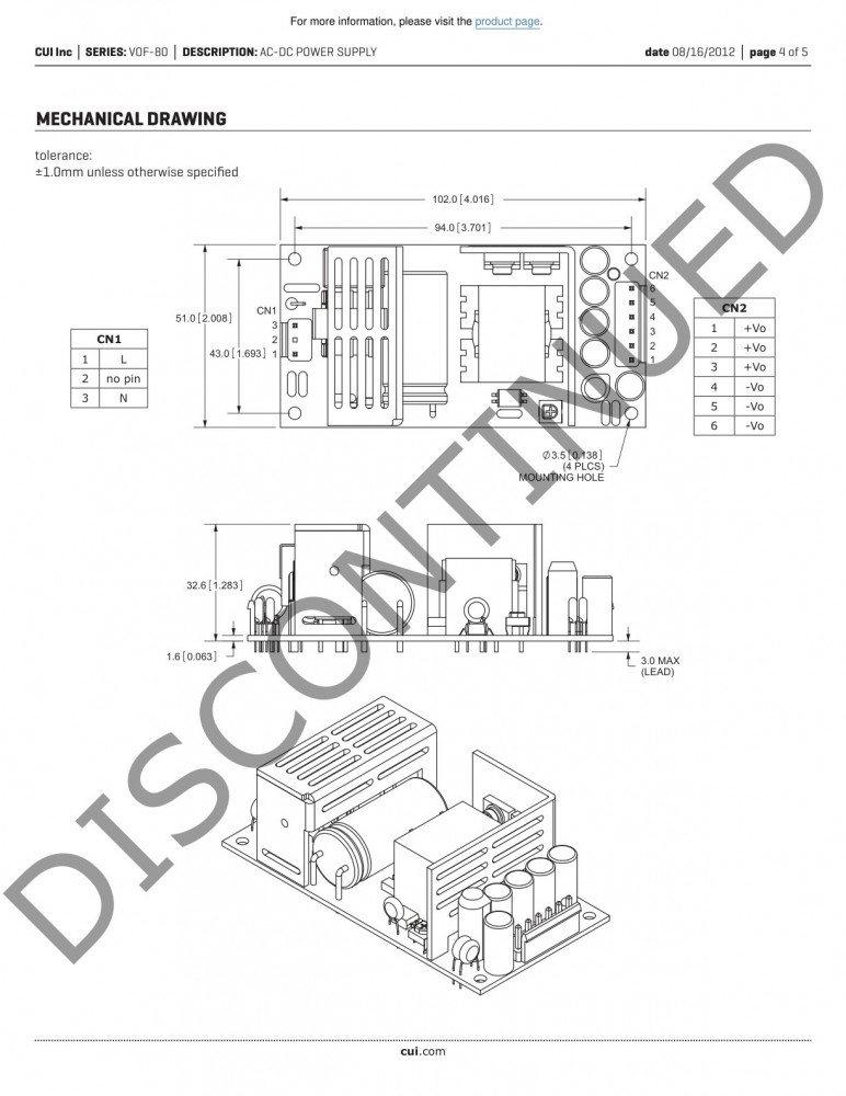 CUI VOF-80-24 datasheet page 4
