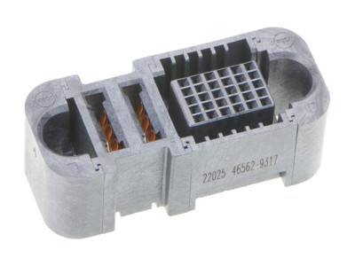 MX150 Hybrid Mat-Sealed Male Connector Assembly, Dual Row, 16 Circuits, Keying Option C, without Connector Position Assurance, Dark Gray