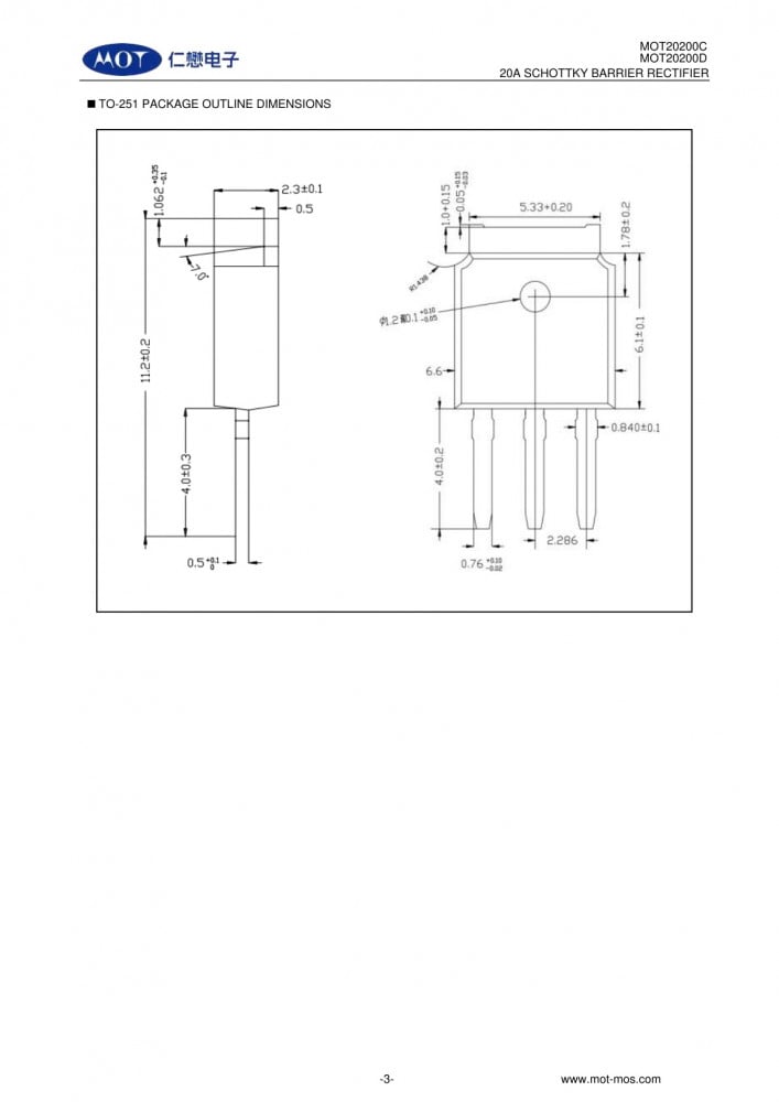 MOT20200D datasheet page 3
