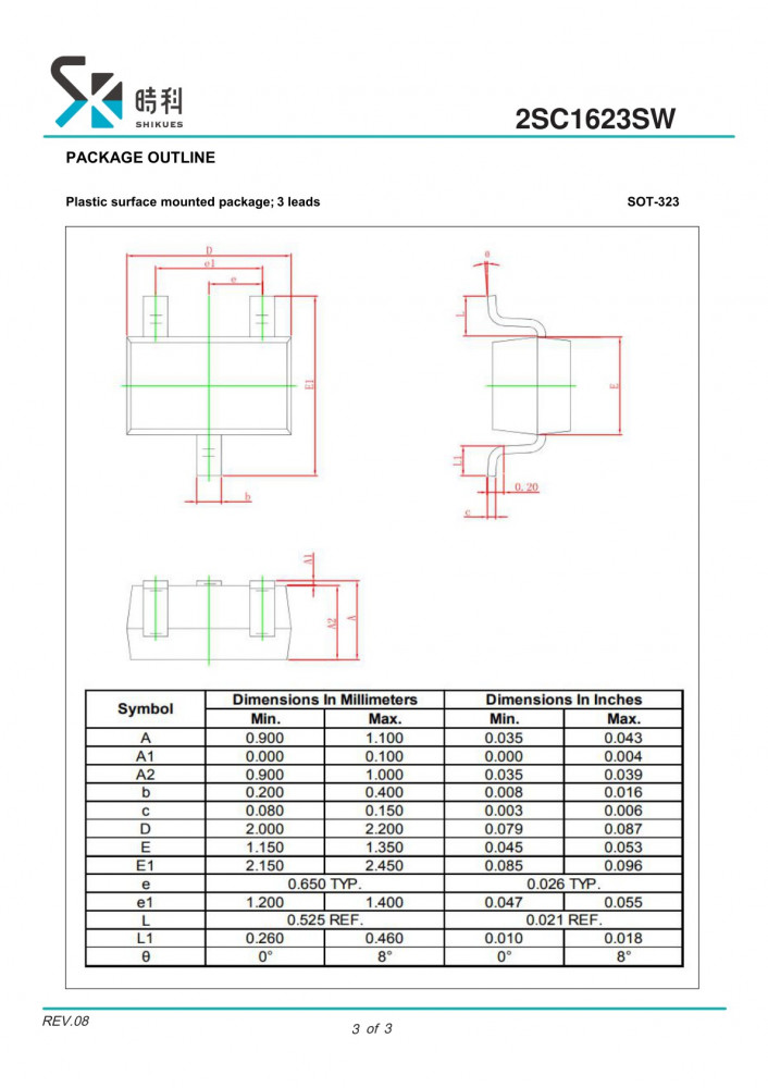 2SC1623SW datasheet page 3