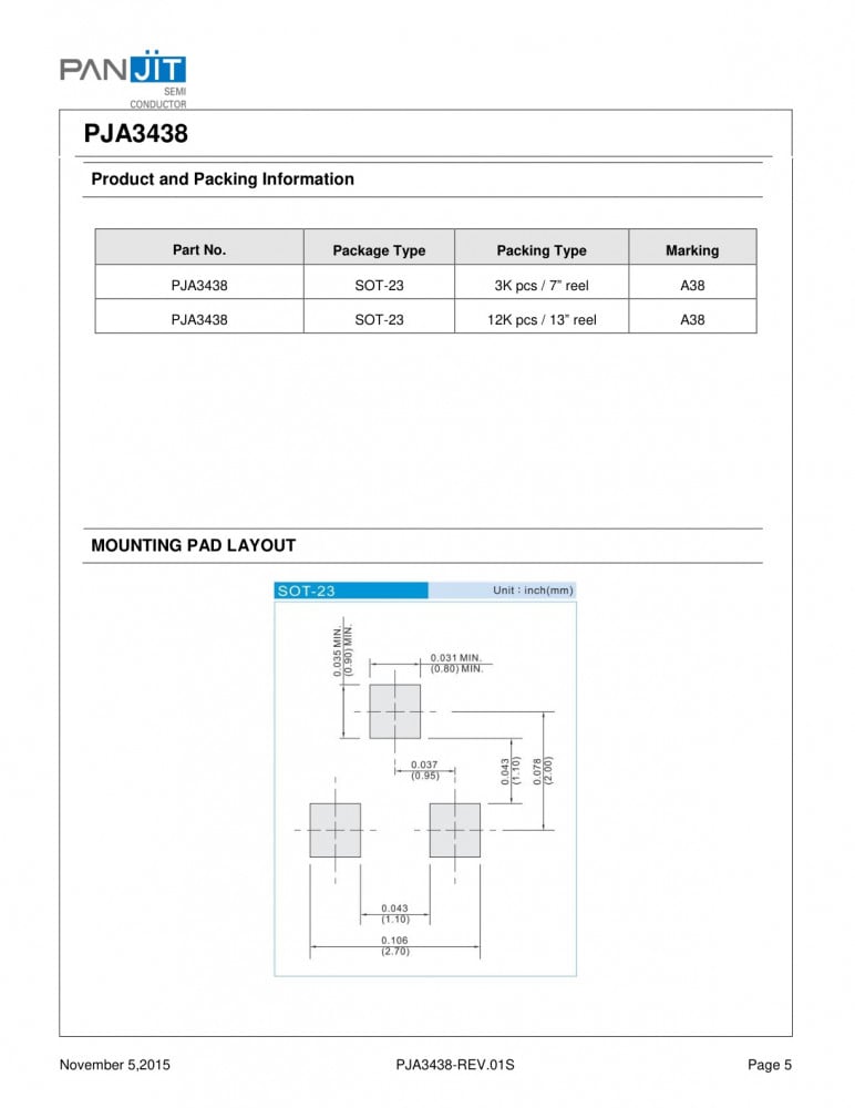 PJA3438 datasheet page 5