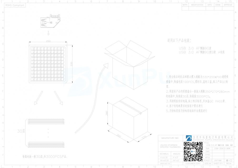 USB-304CD-ARW packaging drawing page 2
