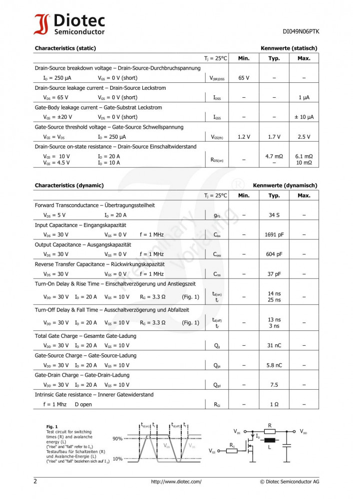 DIOTEC DI049N06PTK datasheet page 2