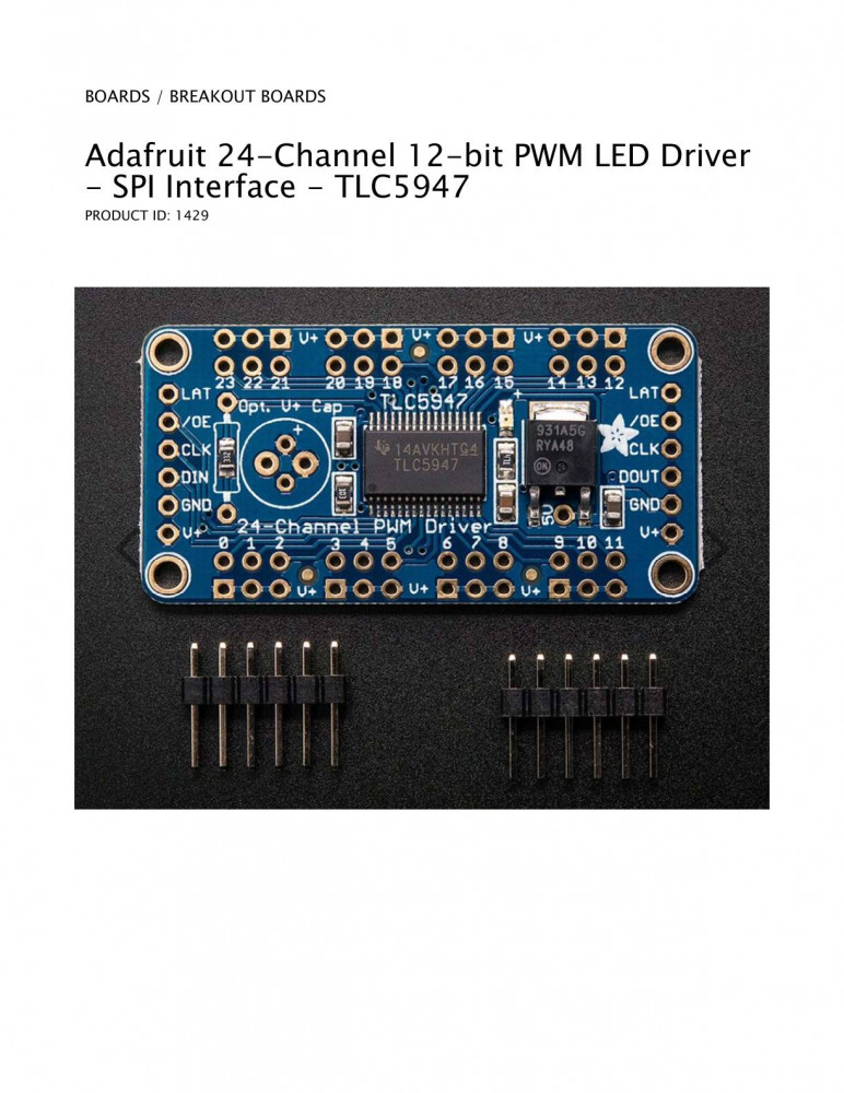 Adafruit 1429 technical document page 1