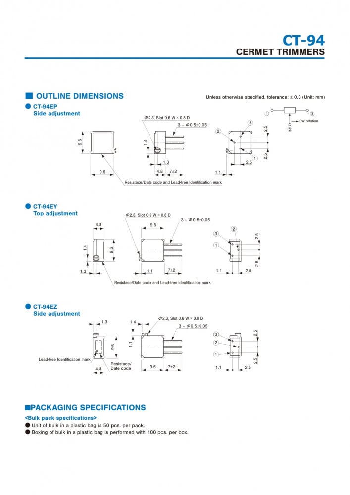 CT-94EX102 datasheet page 4