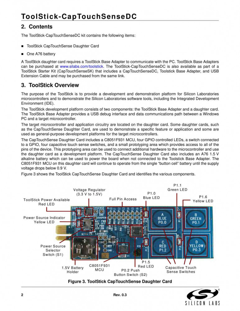 CAPTOUCHSENSEDC user guide page 2