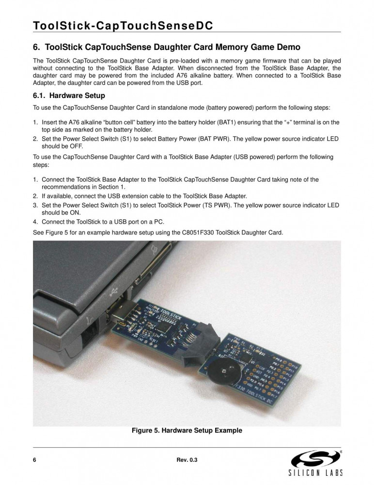 CAPTOUCHSENSEDC user guide page 6