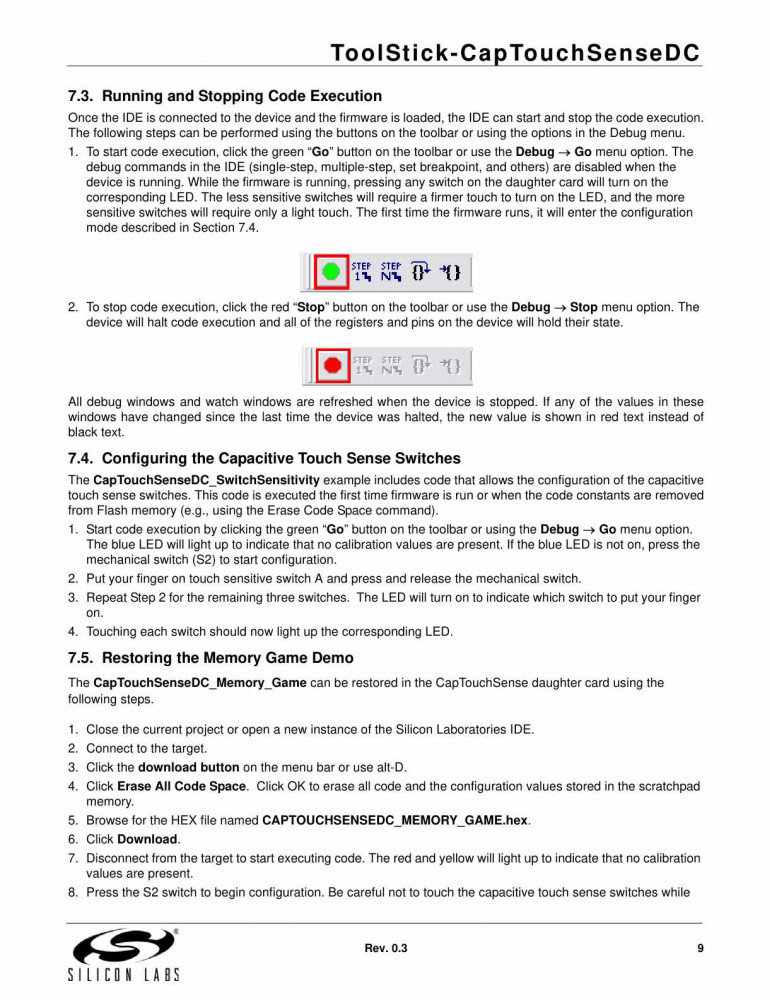 CAPTOUCHSENSEDC user guide page 9