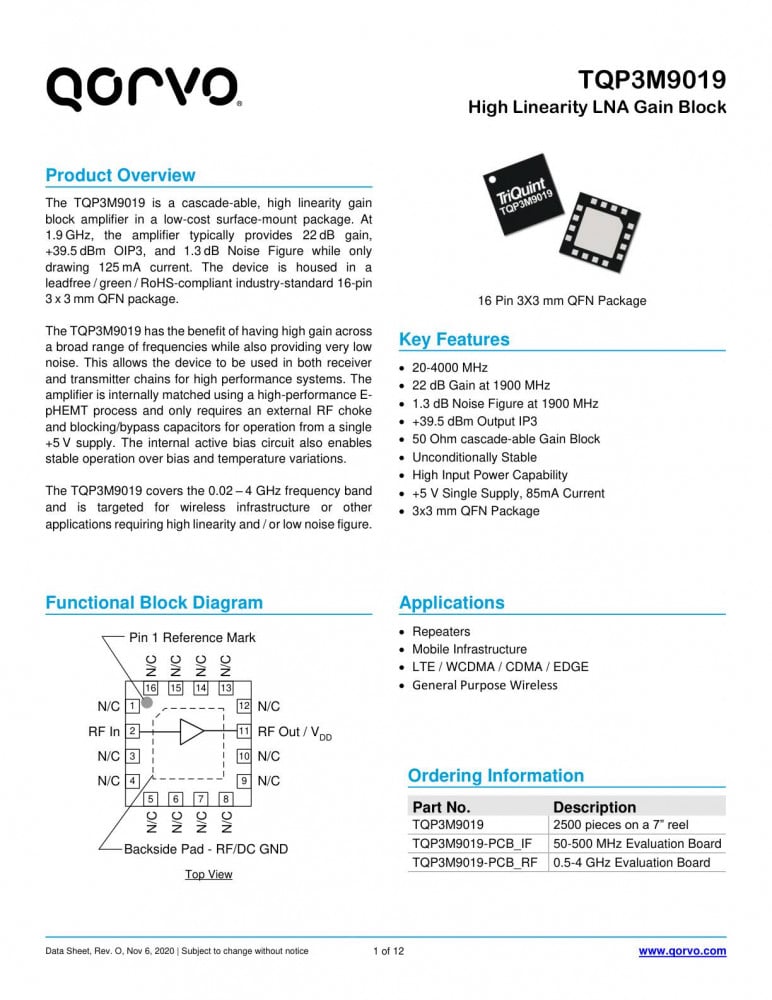 TQP3M9019 document page 1