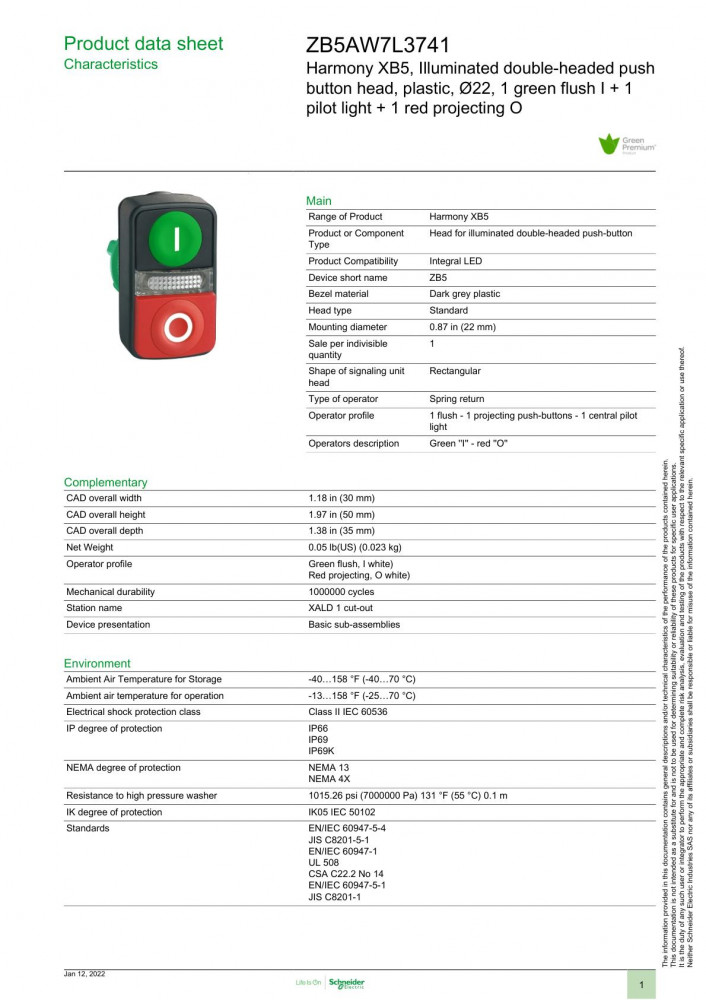 ZB5AW7L3741 technical document page 1