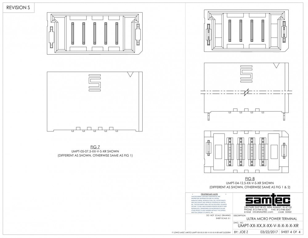 Samtec UMPT drawing page 4