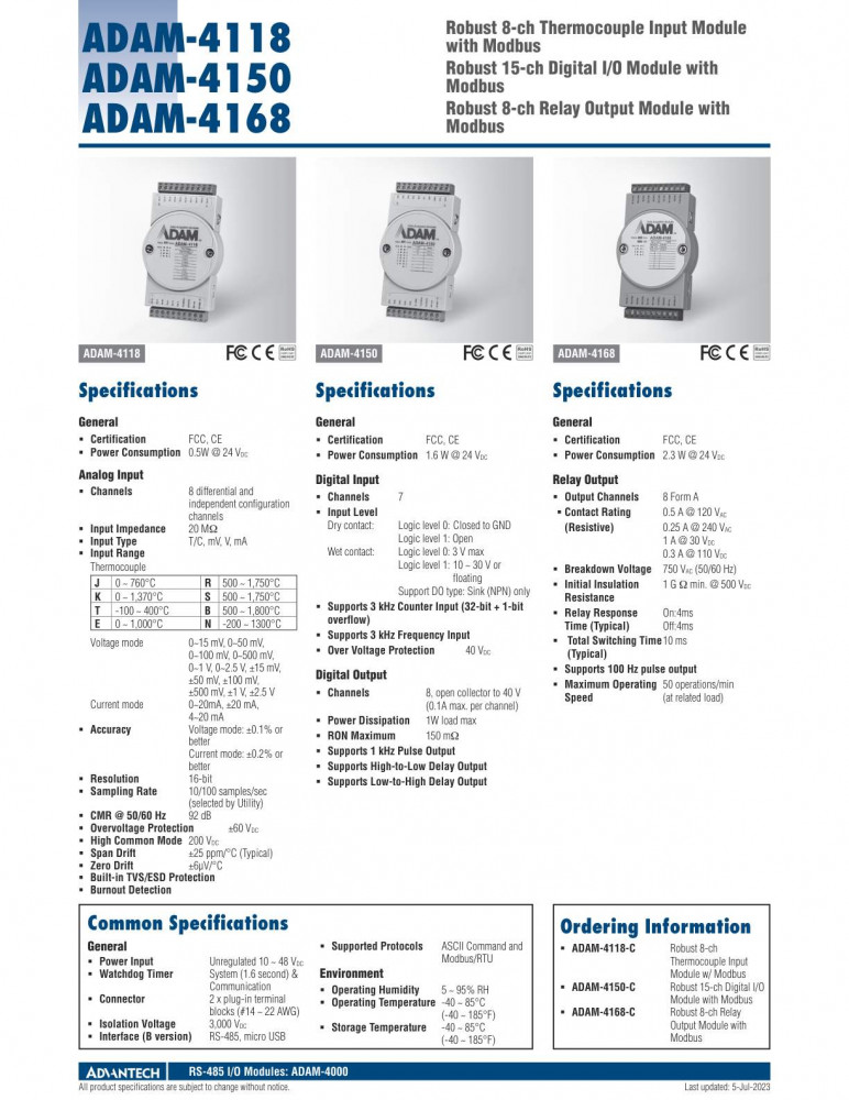ADAM series technical document preview