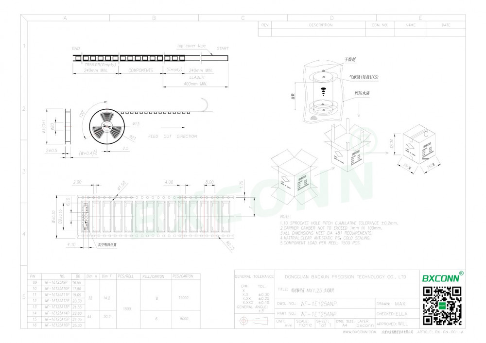 WF-1E125AxP technical drawing page 3
