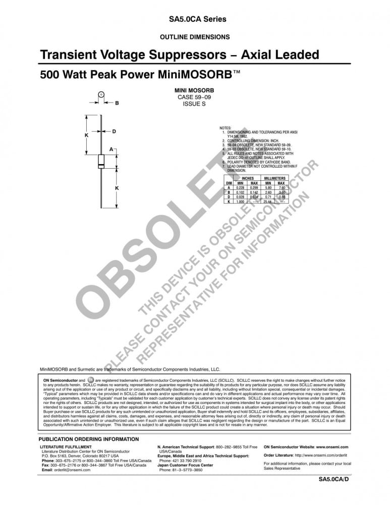 SA18CARL datasheet page 5