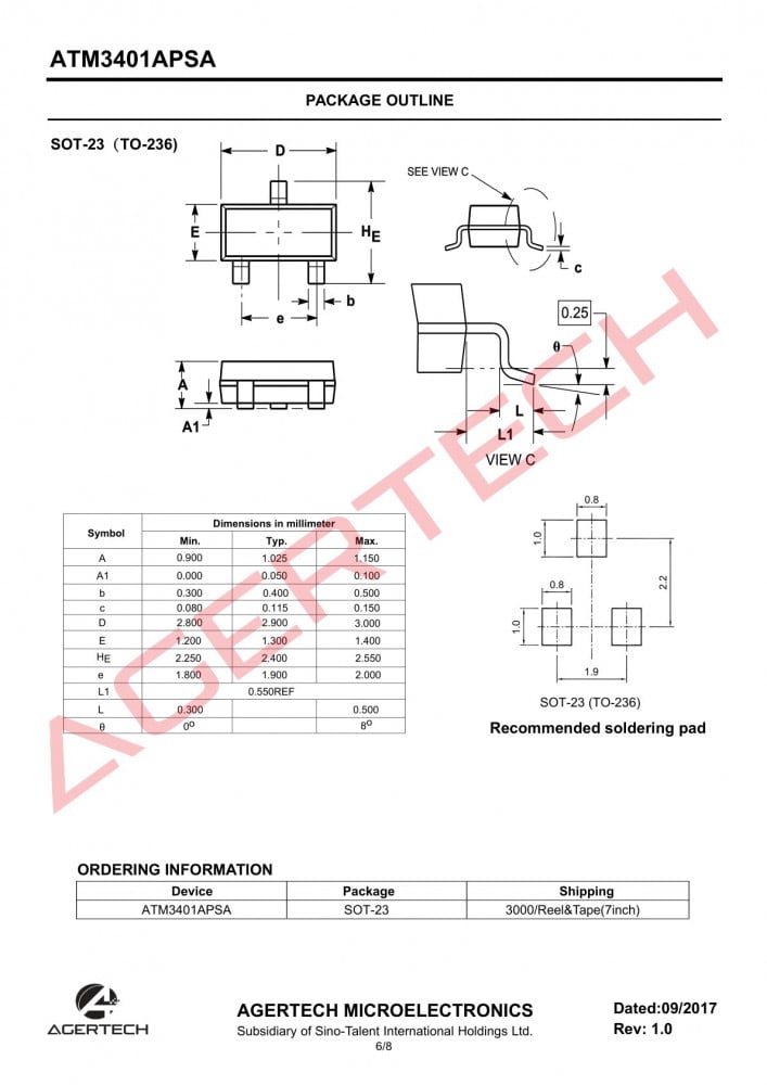 ATM3401APSA datasheet page 6