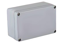Enclosure, Die-cast Aluminum, S-8100 Series, without External Mounting Flanges, 330 x 230 x 181mm Outside Dimensions, Light Grey RAL 7035