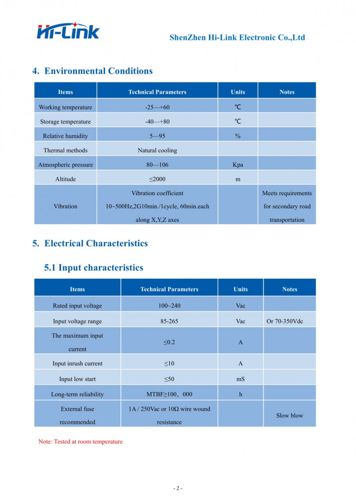 HLK-5M15L document page 4
