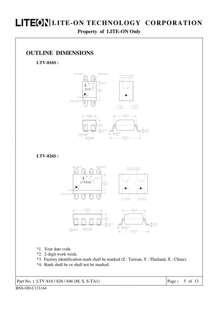 LTV-816 datasheet page 5