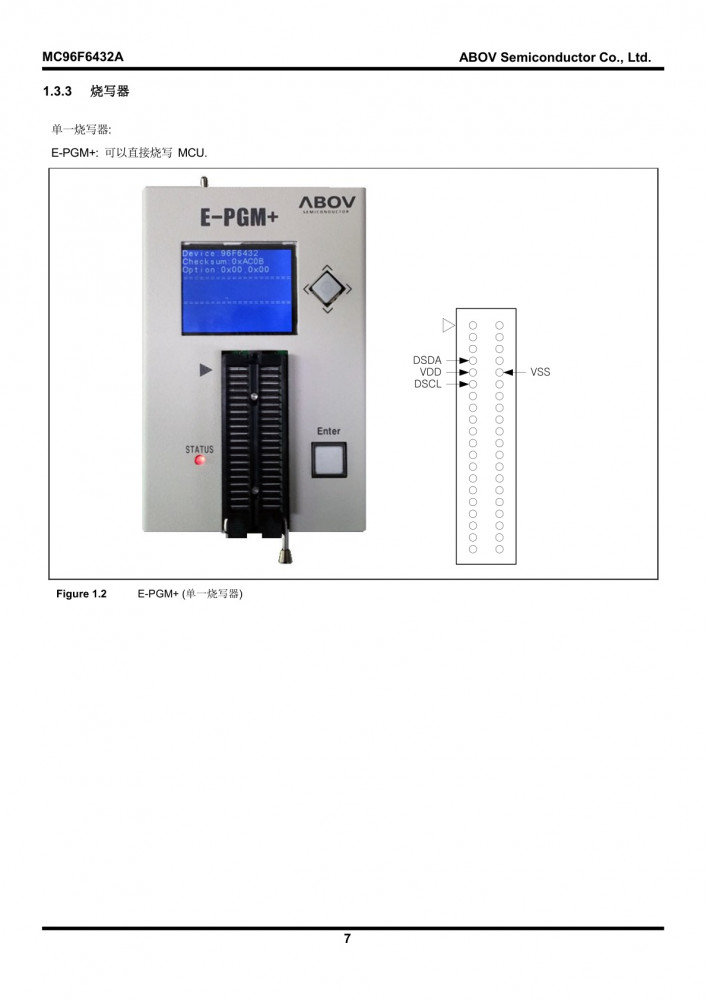 MC96F6432AQBN technical manual page 7