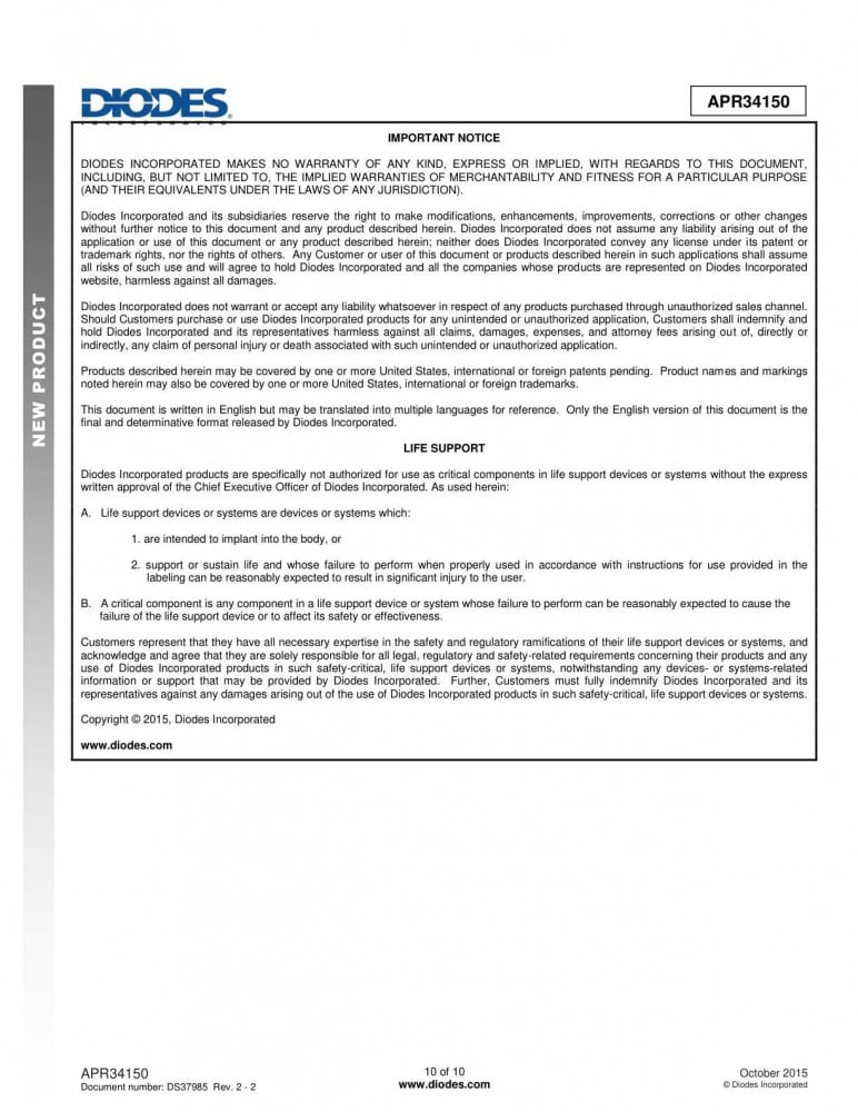 APR34150 datasheet page 10