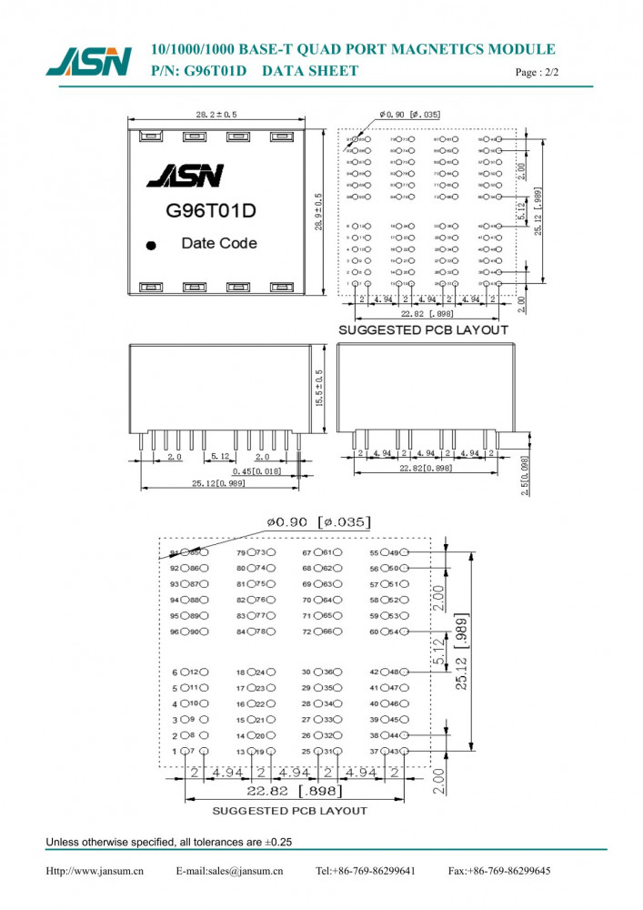 G96T01D technical document page 2
