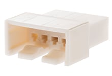 2.50mm Pitch Mini-Latch Wire-to-Wire Plug Housing, Friction Lock, without Mounting Ears, 2 Circuits, Natural for sale