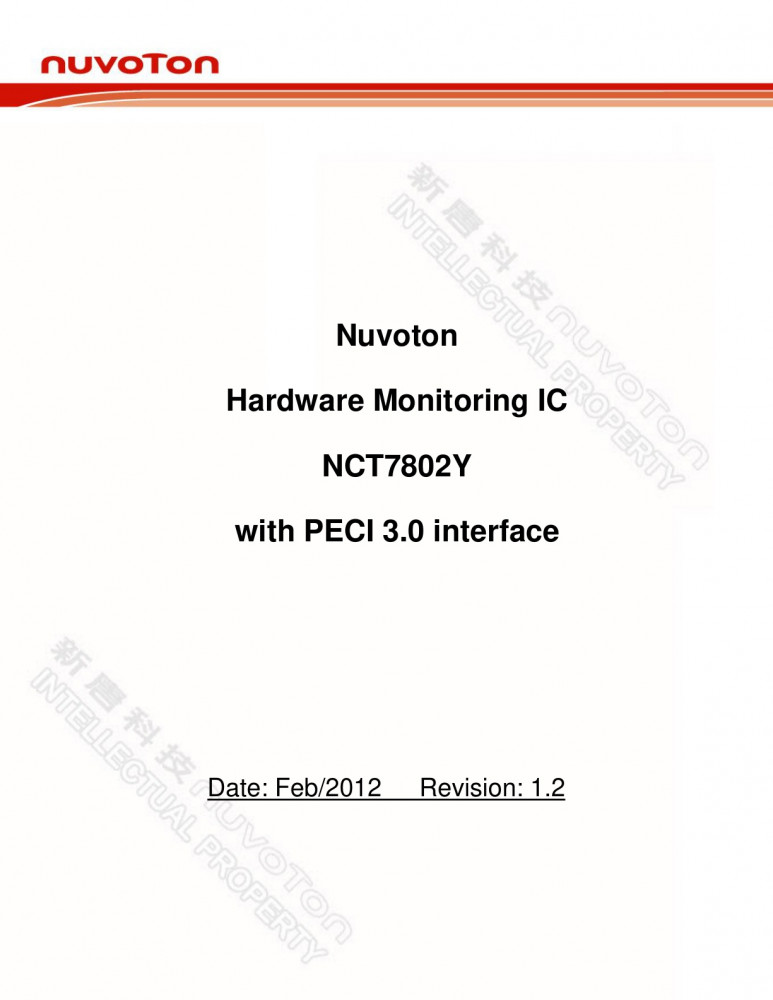 NCT7802Y datasheet page 1