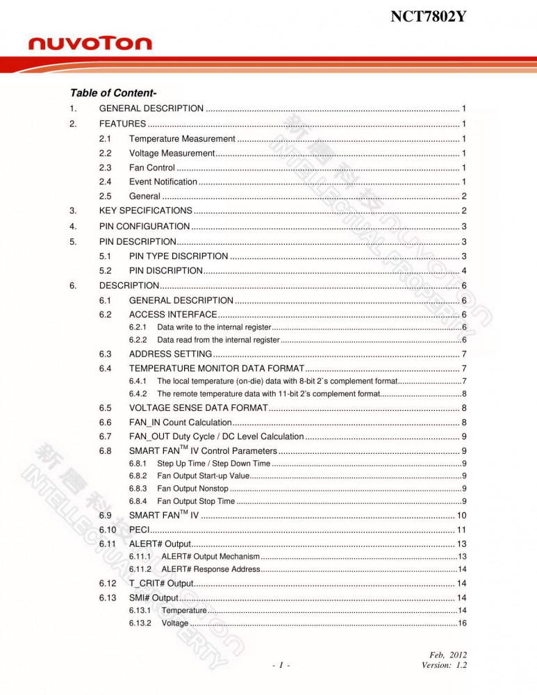 NCT7802Y datasheet page 2