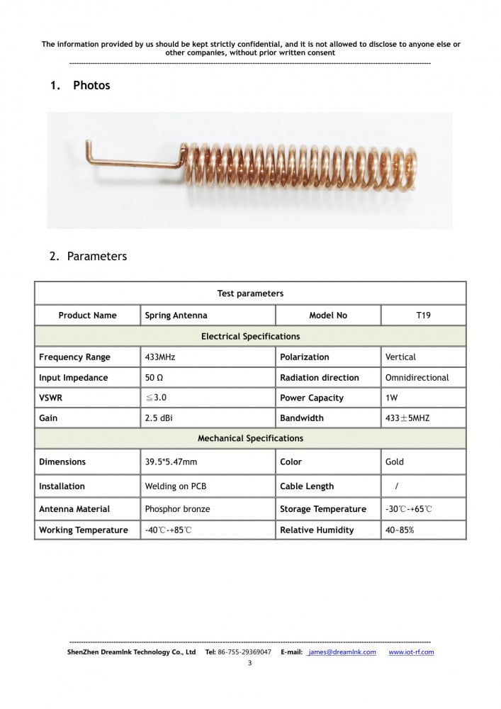T19-433M specification page 3