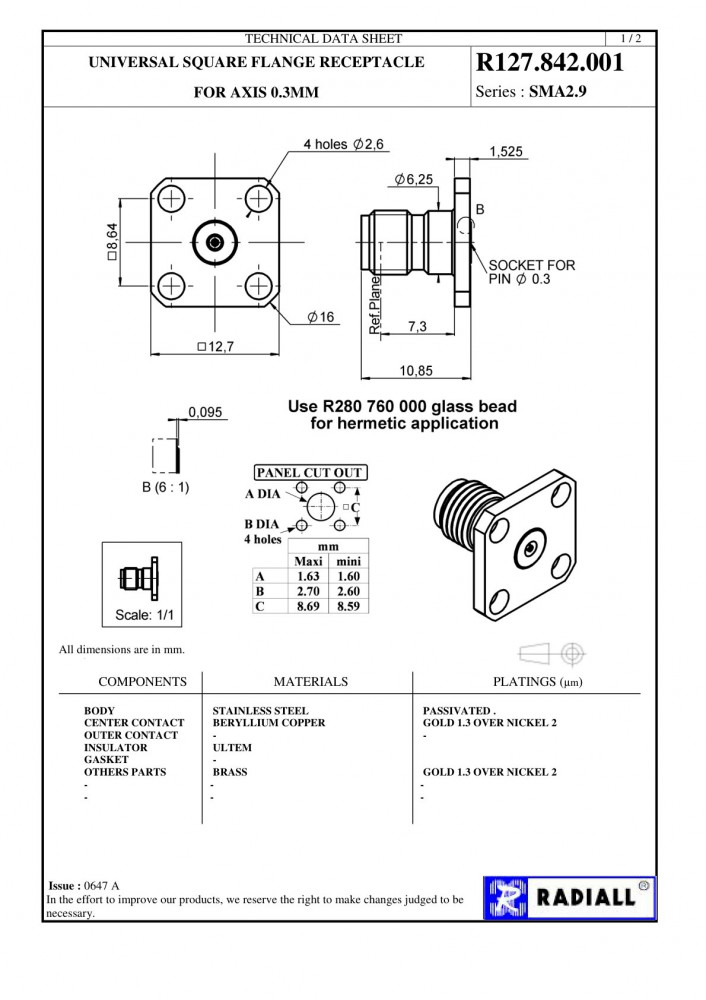 R127.842.001 datasheet page 1