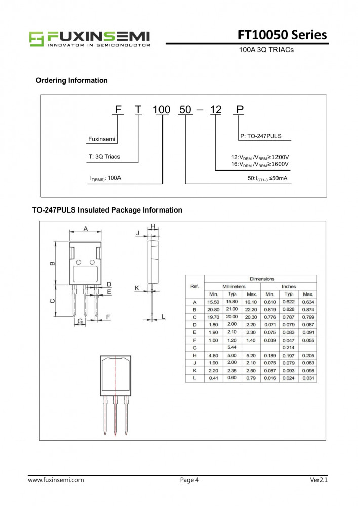 FT10050-12P datasheet page 4