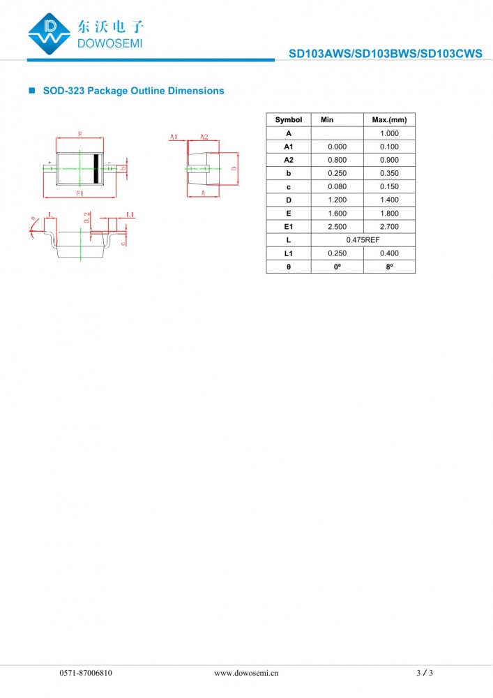 DOWO SD103AWS datasheet page 3