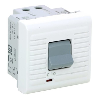 Mosaic™ - Proximity MCB - single pole - with neutral 230 V~ - 10 A - 2 mod - white for sale