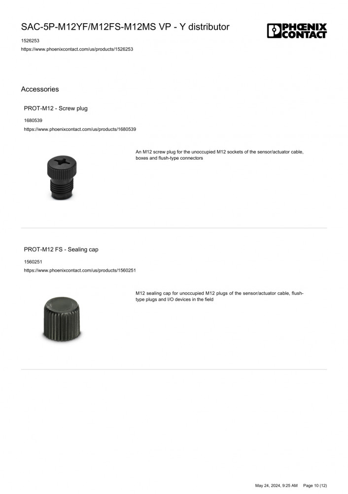 Phoenix Contact 1526253 technical document page 10