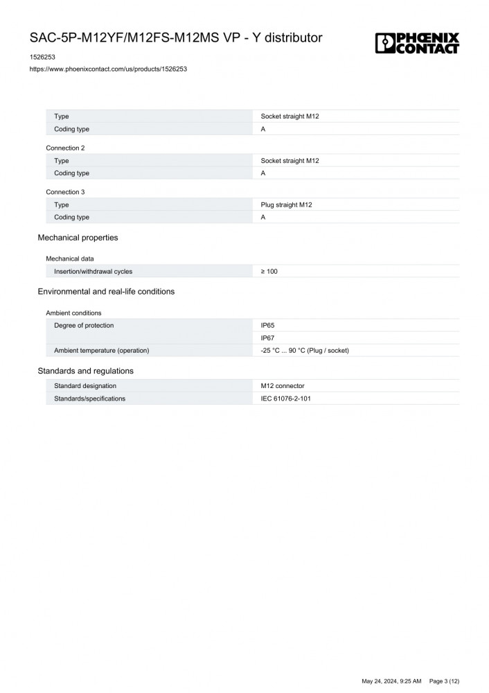 Phoenix Contact 1526253 technical document page 3