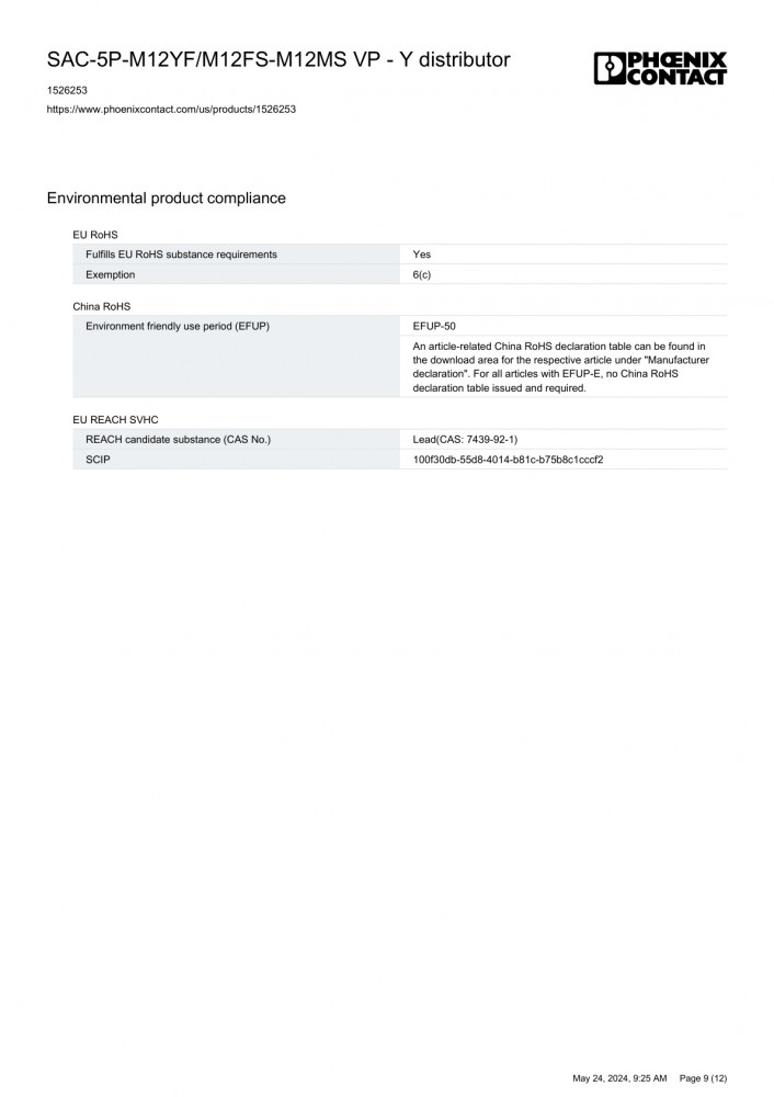Phoenix Contact 1526253 technical document page 9