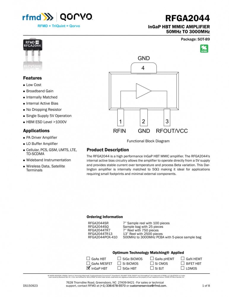 RFGA2044 technical document page 1