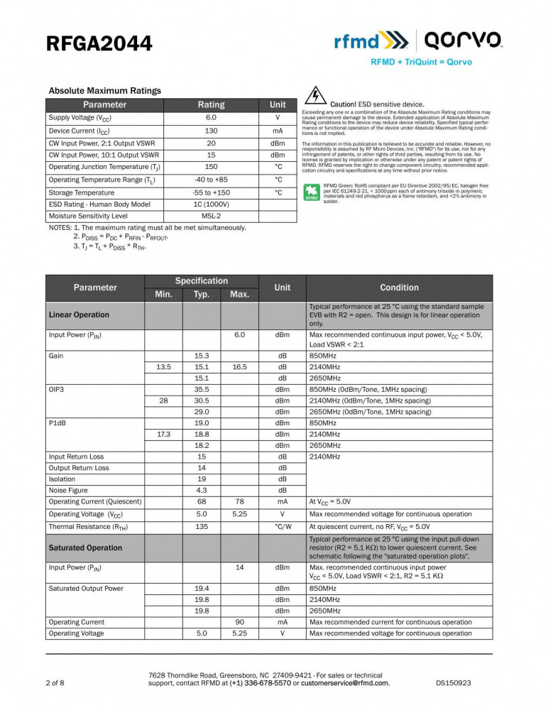 RFGA2044 technical document page 2