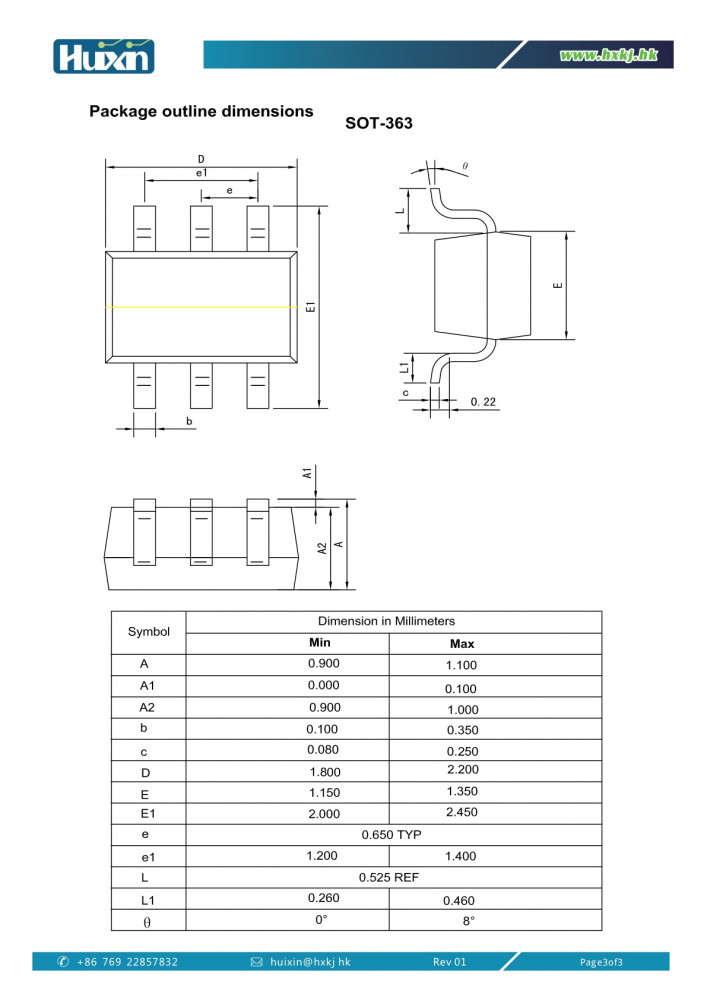 BC847DW technical document page 3