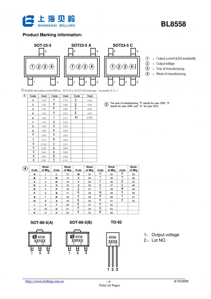 BL8558 datasheet page 4