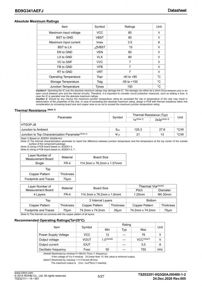 BD9G341AEFJ-E2 datasheet page 5