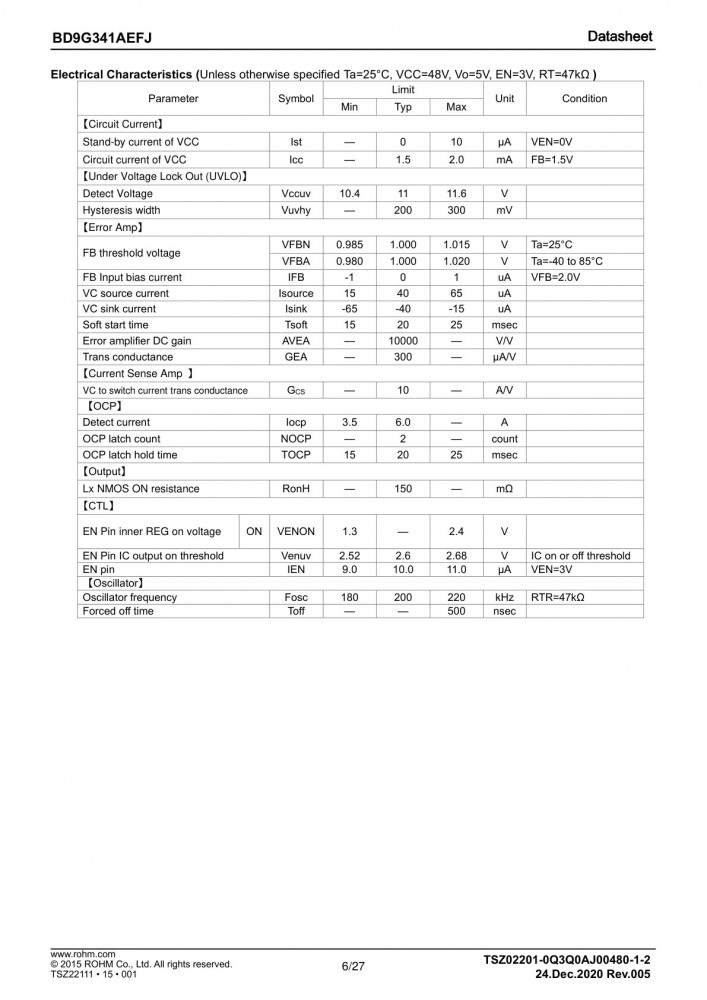 BD9G341AEFJ-E2 datasheet page 6