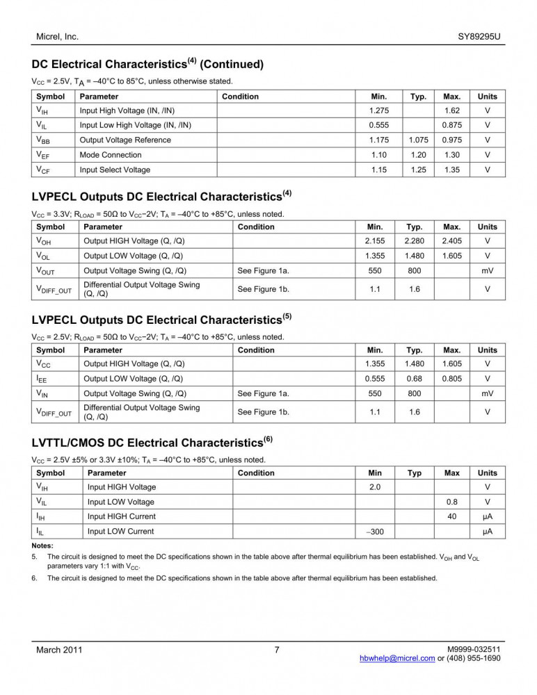 SY89295UMG datasheet page 7