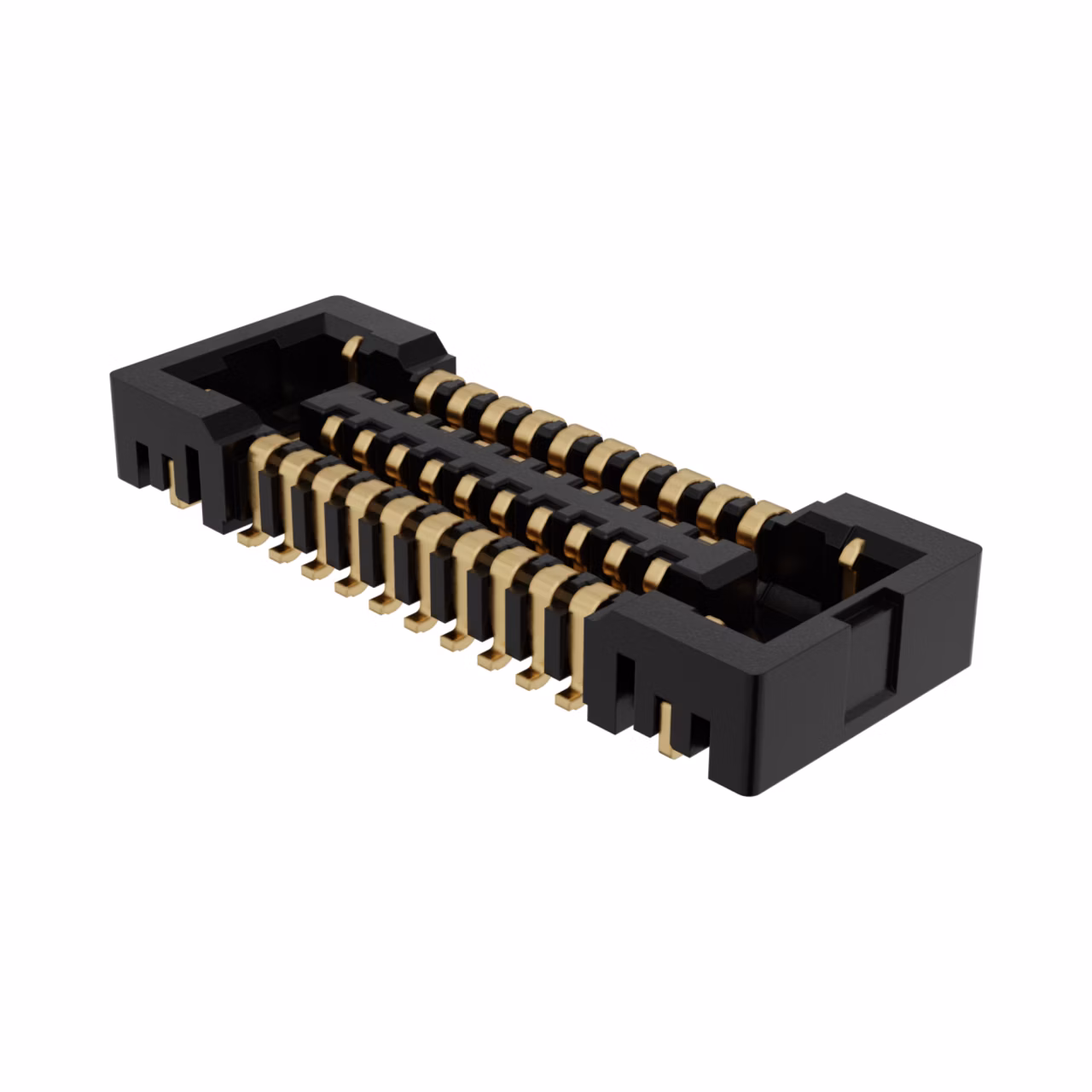 SlimStack Board-to-Board Receptacle, 0.40mm Pitch, Surface Mount, Dual Row, Vertical, 1.00mm Stacking Height, with Solder Tabs, 20 Circuits for sale
