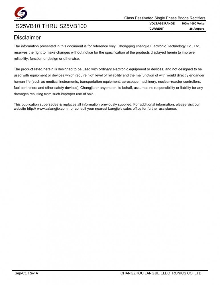 S25VB100 datasheet page 3
