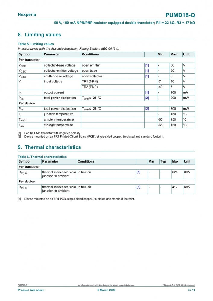 PUMD16-QX datasheet page 3