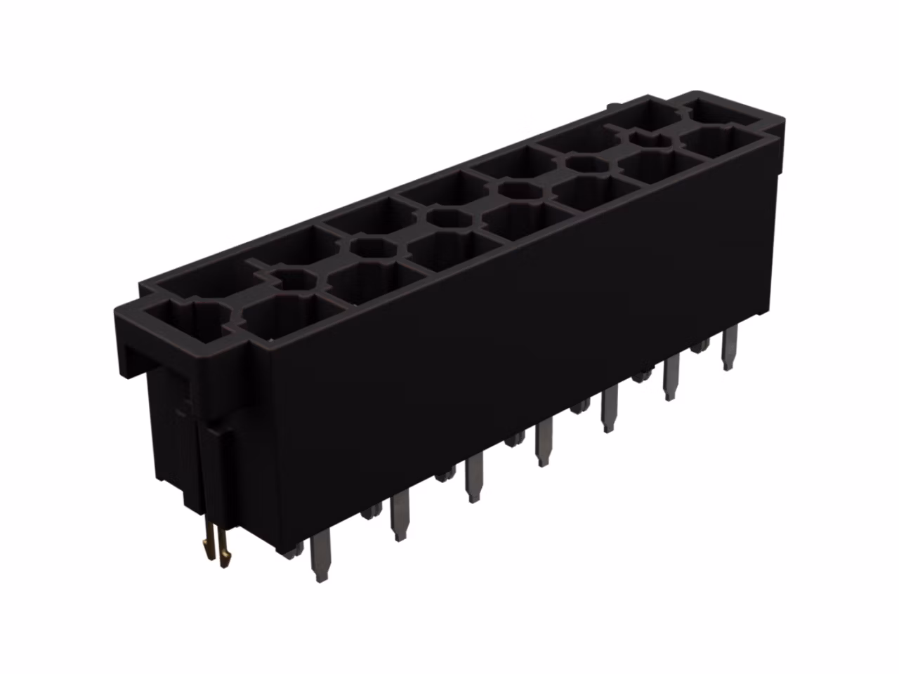 10.00mm Pitch Mini-Fit Sr. Header, Dual Row, Vertical, 3.18mm PCB Thickness, Tin (Sn) Plating, 14 Circuits, USE NYE LUBE ON MATING SURFACES for sale
